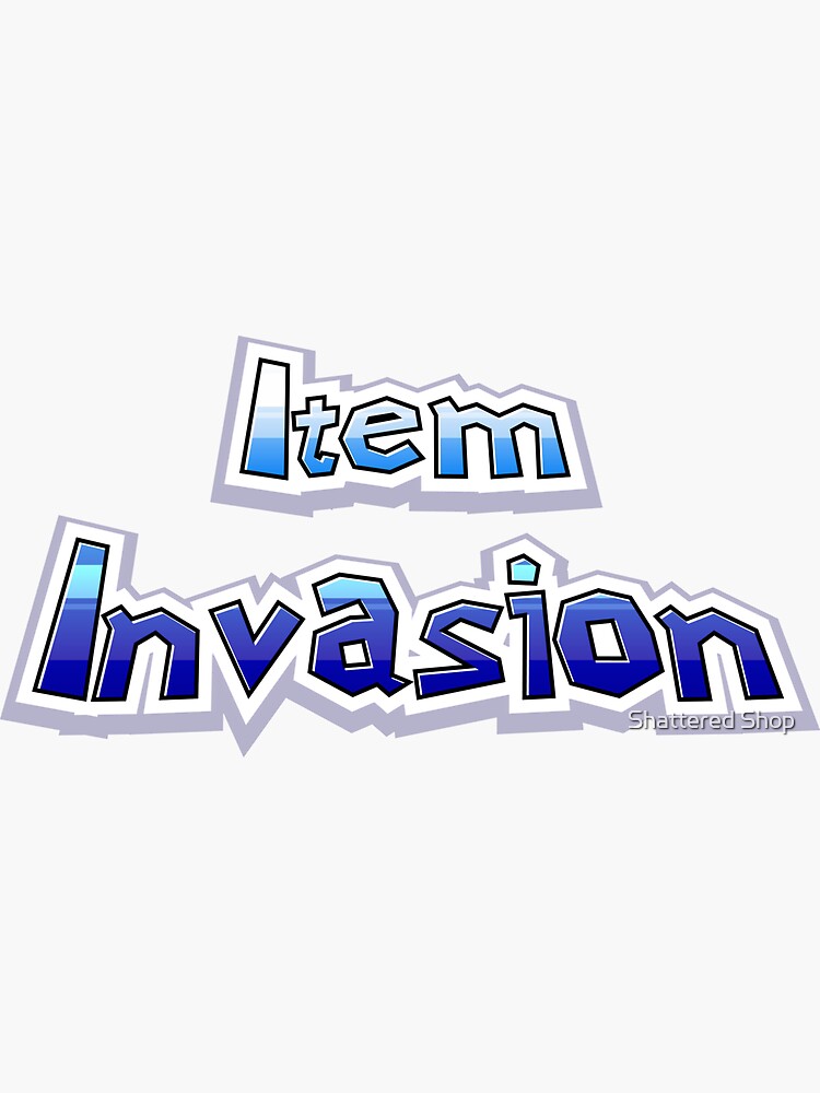 "Item Invasion Logo" Sticker for Sale by VillageOfObject | Redbubble