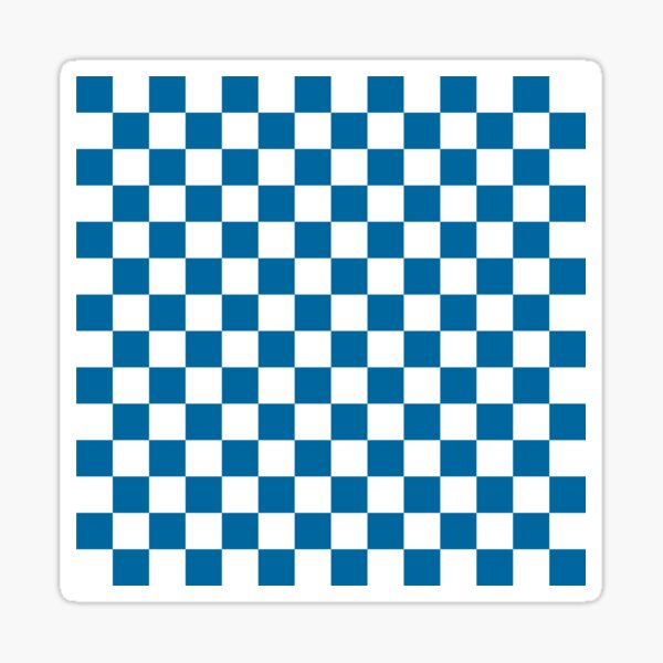 "Blue White Kentucky Checkerboard" Sticker for Sale by MasterMuseum ...