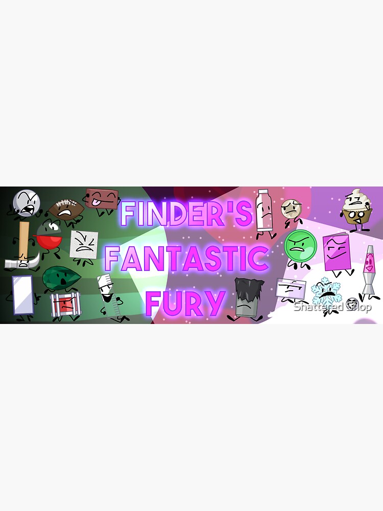 "Finder's Fantastic Fury Banner" Sticker for Sale by VillageOfObject ...