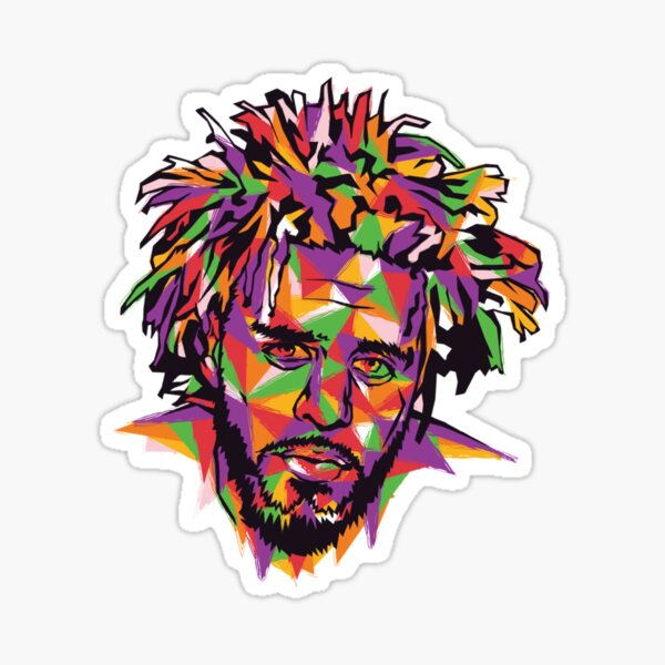 J Cole Classic Art Sticker For Sale By Beb4tara Redbubble
