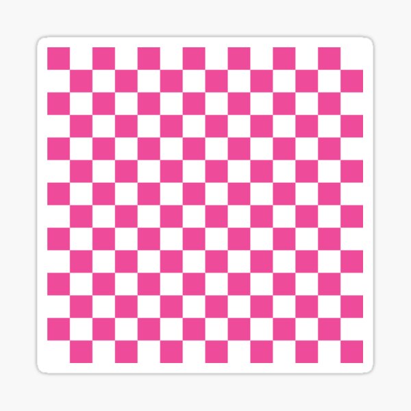 "White Pink Vermont Checkerboard" Sticker for Sale by MasterMuseum ...
