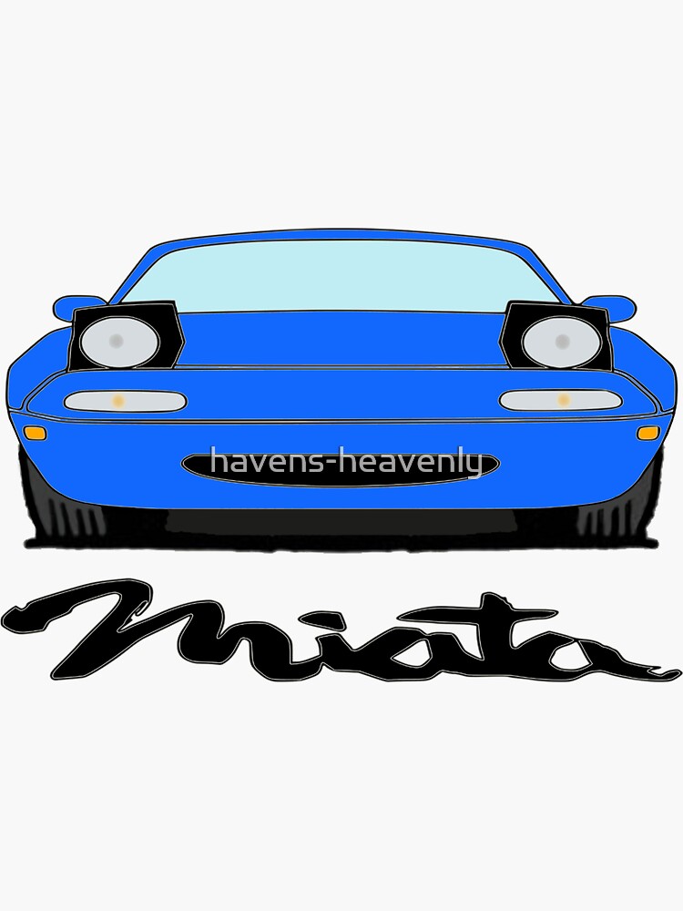"Vibrant Blue Custom Color NA Miata Roadster" Sticker for Sale by ...