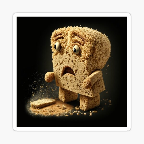 "This Hyper realistic bread" Sticker for Sale by Malkas | Redbubble