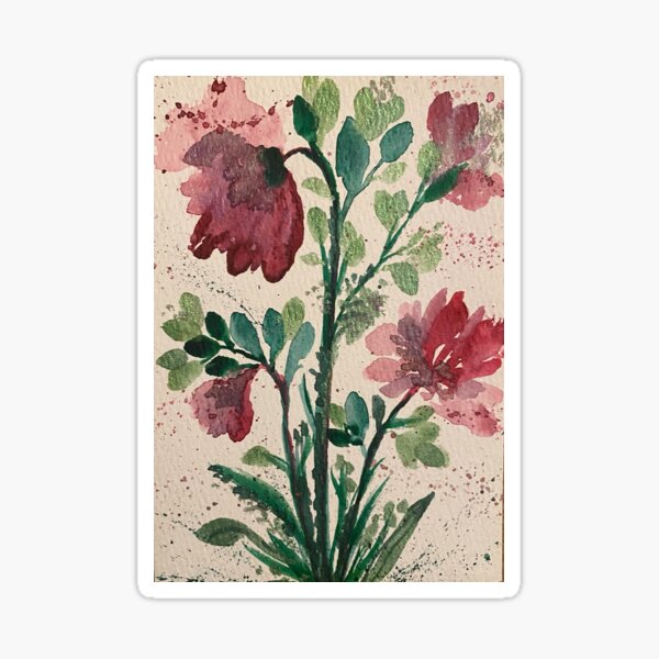 "Copy of Pua Nani Magenta (Beautiful Flowers in Hawaiian)" Sticker for ...