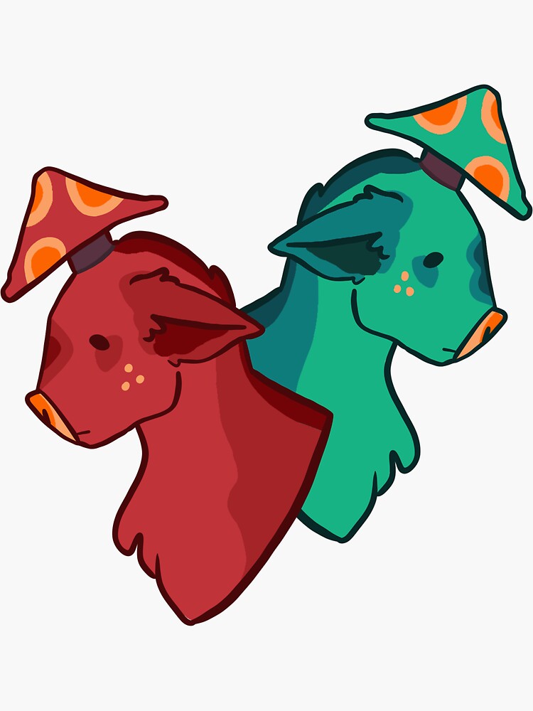 "minecraft nether mushroom cows" Sticker for Sale by aokayah | Redbubble