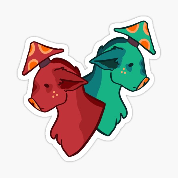 "minecraft nether mushroom cows" Sticker for Sale by aokayah | Redbubble