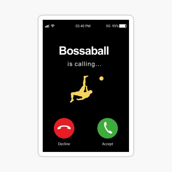 "bossaball player funny bossaball is calling " Sticker for Sale by ...