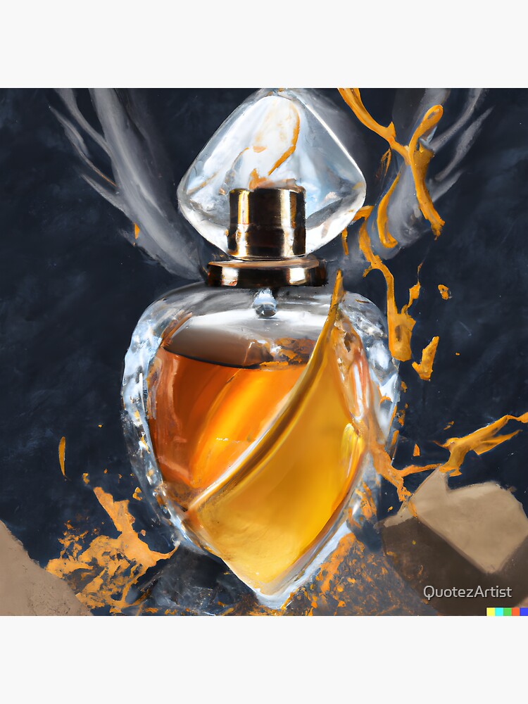 "Rare Artistic Design of Splashing Perfume Attar Bottle" Sticker for ...