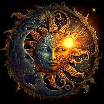 "Celestial Sun and Moon Astrology Tarot " Pin for Sale by photo4u2 ...