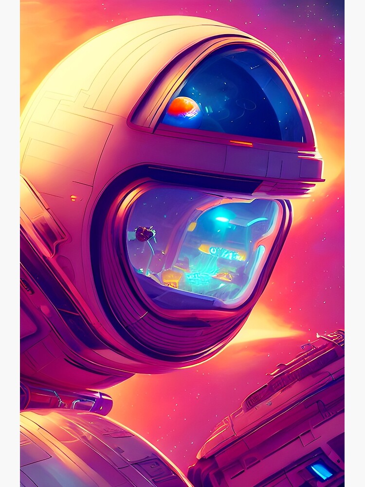 "Retro Futuristic Space Cockpit - Futuristic Graphic Art" Poster for ...