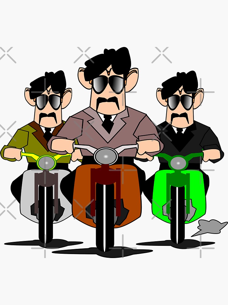 "Uncle riding a motorcycle" Sticker for Sale by Bon2desigs | Redbubble