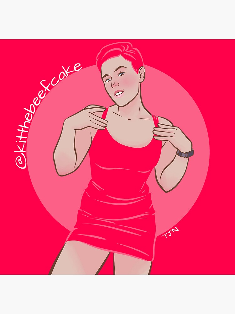 "Red Beefcake" Sticker for Sale by Kitthebeefcake | Redbubble