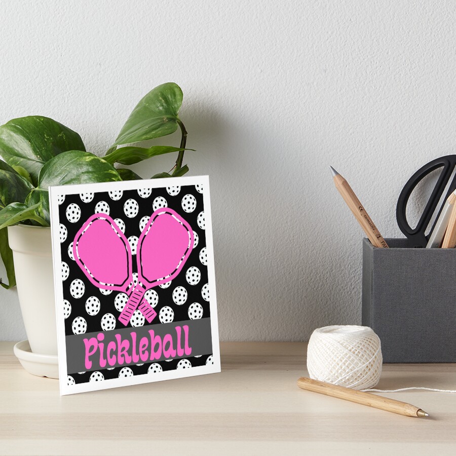 "Pink Pickleball Design, Cute Pickleball Gear" Art Board Print for Sale ...