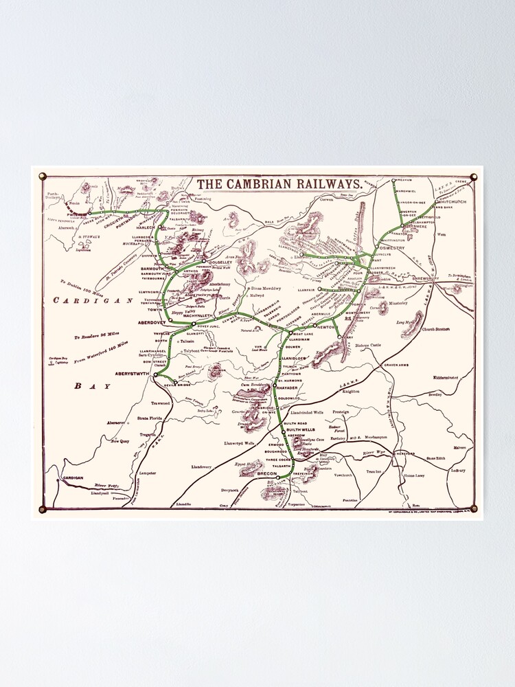 "Vintage Cambrian Railways Poster" Poster for Sale by Scenebyrail ...
