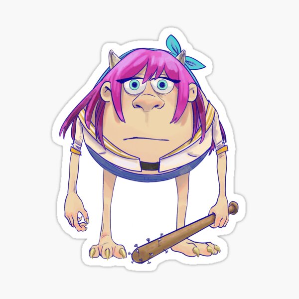 "Omori Aubrey (Stoic Mike)" Sticker for Sale by TheeFlea | Redbubble