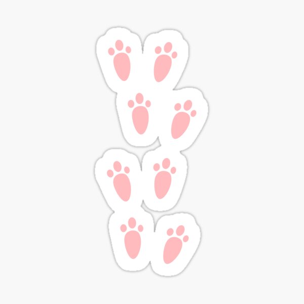 "Bunny footstep" Sticker for Sale by goldenlolly1 | Redbubble