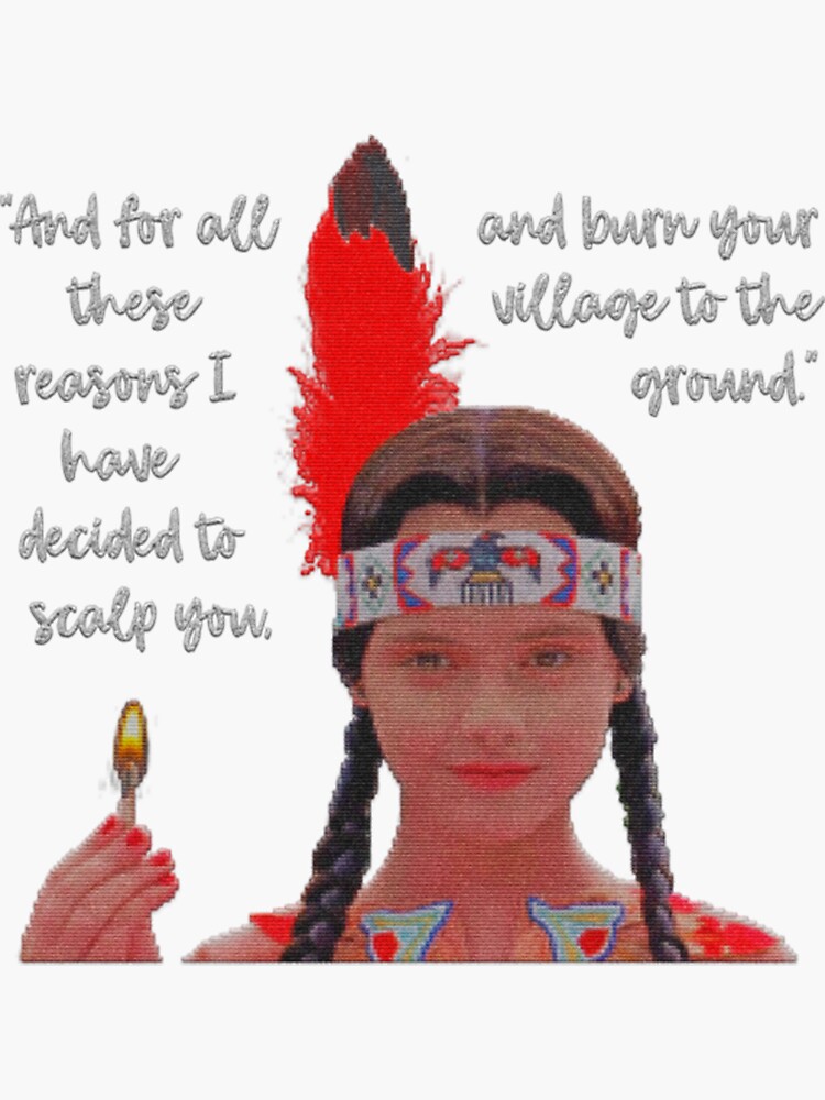 "Wednesday Addams Family Values Native American Embroidered" Sticker ...