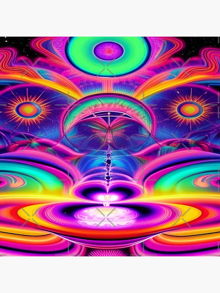 "Colorado magic mushrooms Psychedelic Circus digital art" Sticker for ...