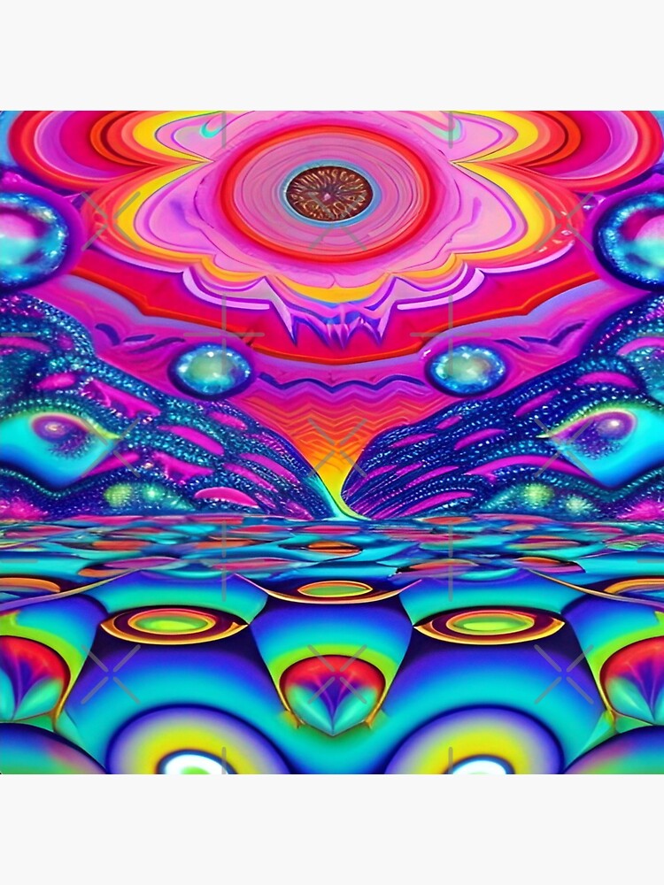 "Colorado magic mushrooms Psychedelic Circus digital art" Sticker for ...