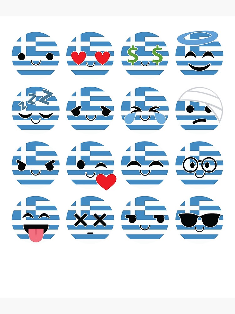 "Greece Emoji " Art Print by HippoEmo | Redbubble