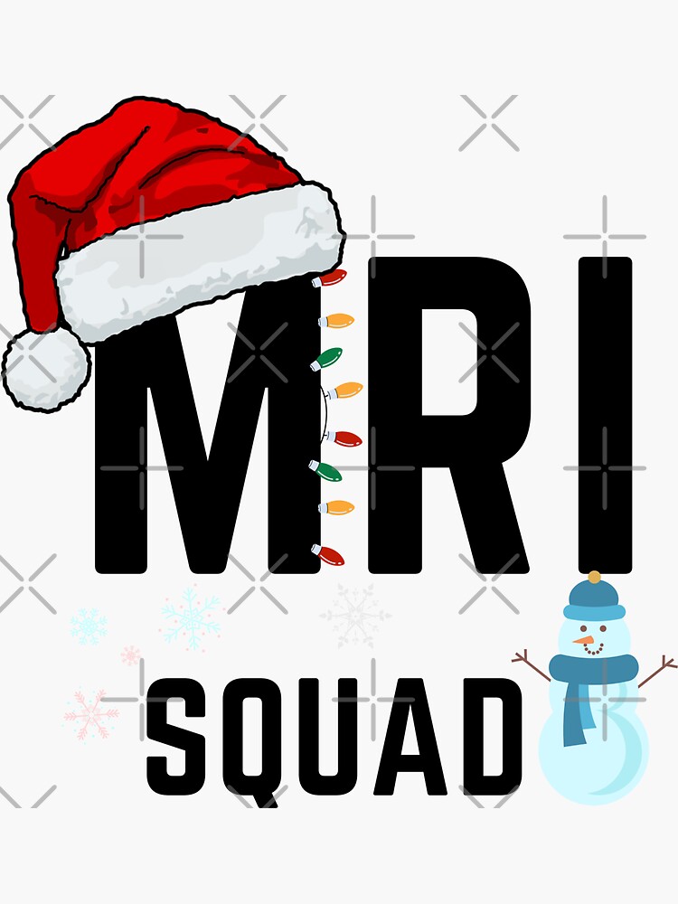 "MRI Squad MRI tech Radiology tech Christmas Festival Gift " Sticker ...