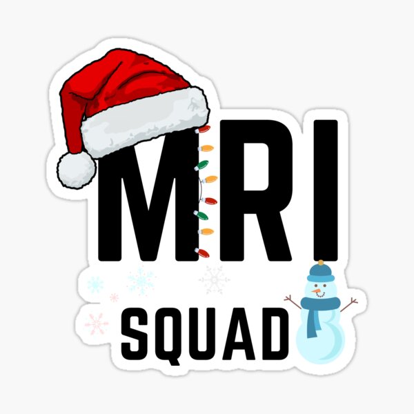 "MRI Squad MRI tech Radiology tech Christmas Festival Gift " Sticker ...