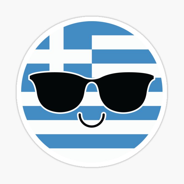 "Greece Emoji " Sticker by HippoEmo | Redbubble
