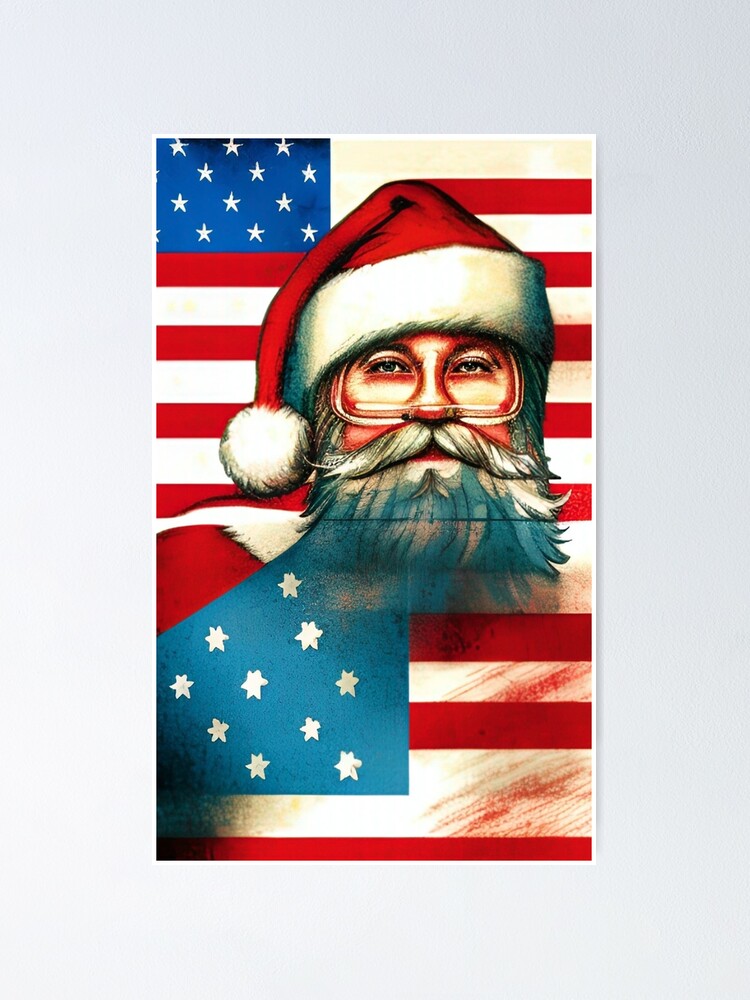"Homelander Santa American Flag" Poster for Sale by DiverAstronaut ...