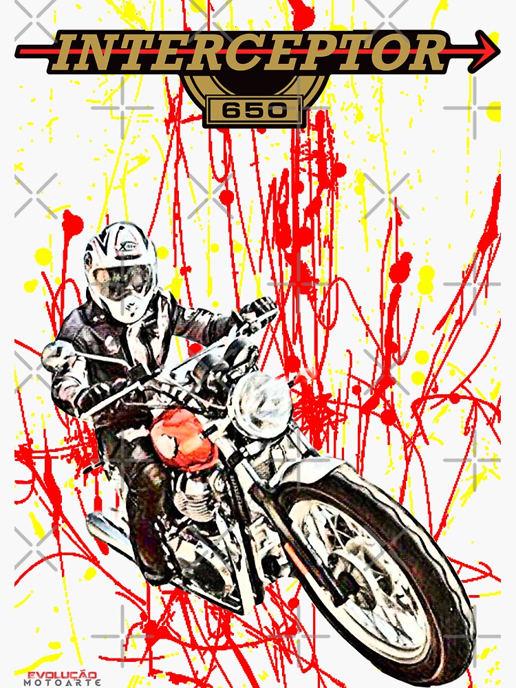 "Interceptor 650 Enfield" Sticker for Sale by Evomotoarte | Redbubble