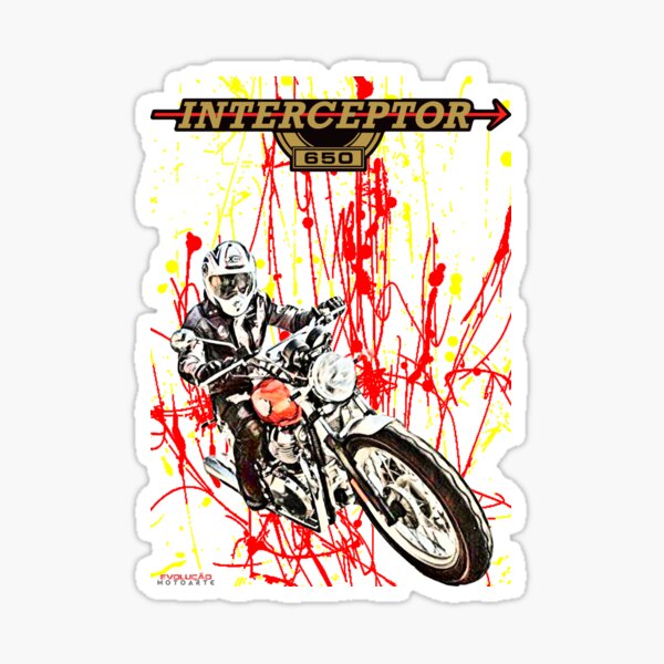 "Interceptor 650 Enfield" Sticker for Sale by Evomotoarte | Redbubble