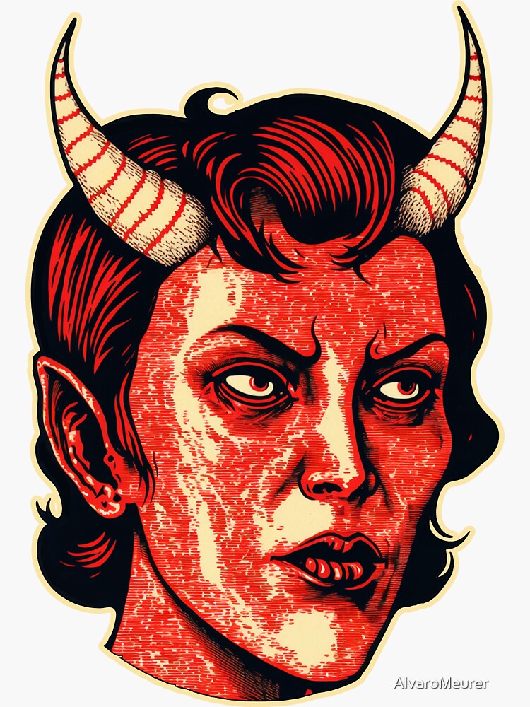 "Devil satan Vintage Retro" Sticker for Sale by AlvaroMeurer | Redbubble