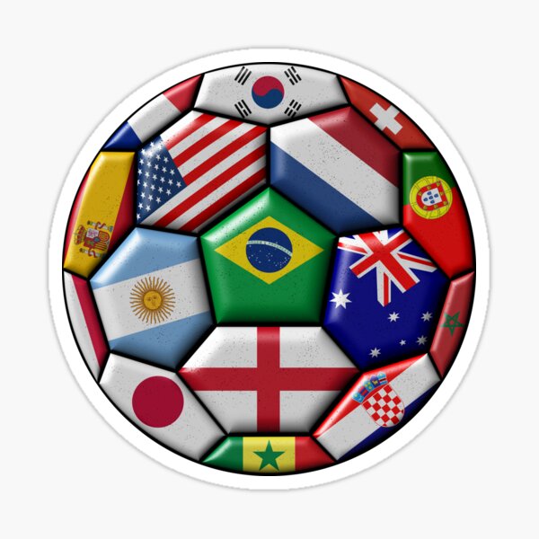 "Ball with flags - Qatar 2022" Sticker for Sale by siloto | Redbubble