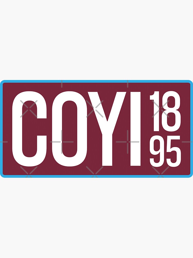 "COYI 1895" Sticker for Sale by Footmagz | Redbubble