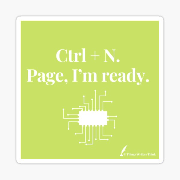 "TWT - I'm Writing" Sticker for Sale by WildAtlanticArt | Redbubble