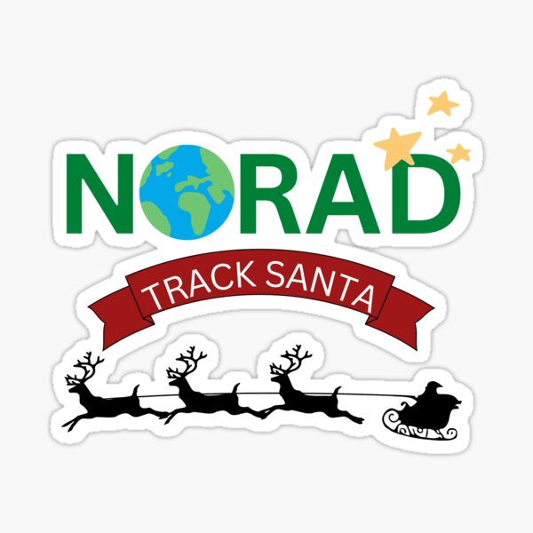 "Norad track santa design" Sticker for Sale by LisaMichelleArt | Redbubble
