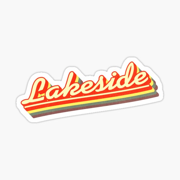 "Lakeside | Retro Rainbow" Sticker by retroready | Redbubble