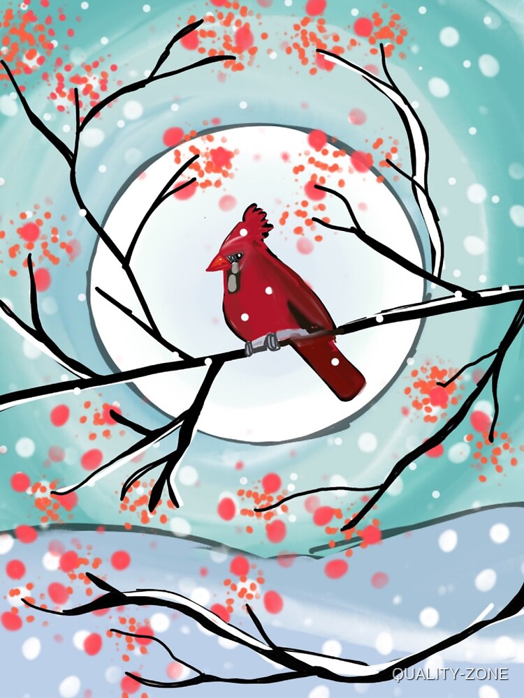 "Crying red cardinal " Sticker for Sale by QUALITY-ZONE | Redbubble
