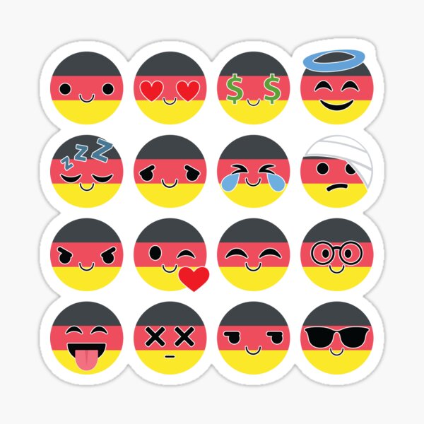 "Germany Emoji " Sticker for Sale by HippoEmo | Redbubble