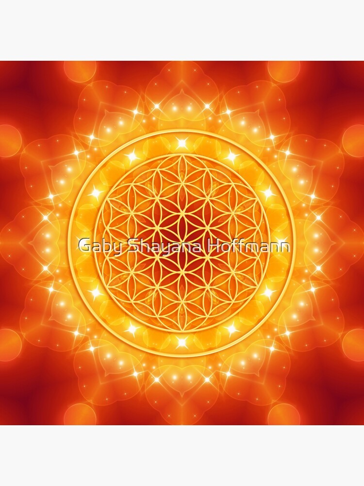 "Flower of Life - Golden Light Energy" Poster by shayanahoffmann ...
