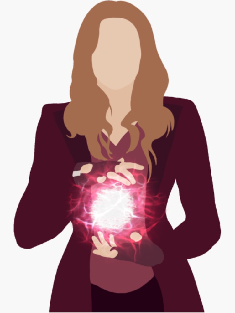 "Red magic Wanda " Sticker for Sale by TheJewelryS | Redbubble