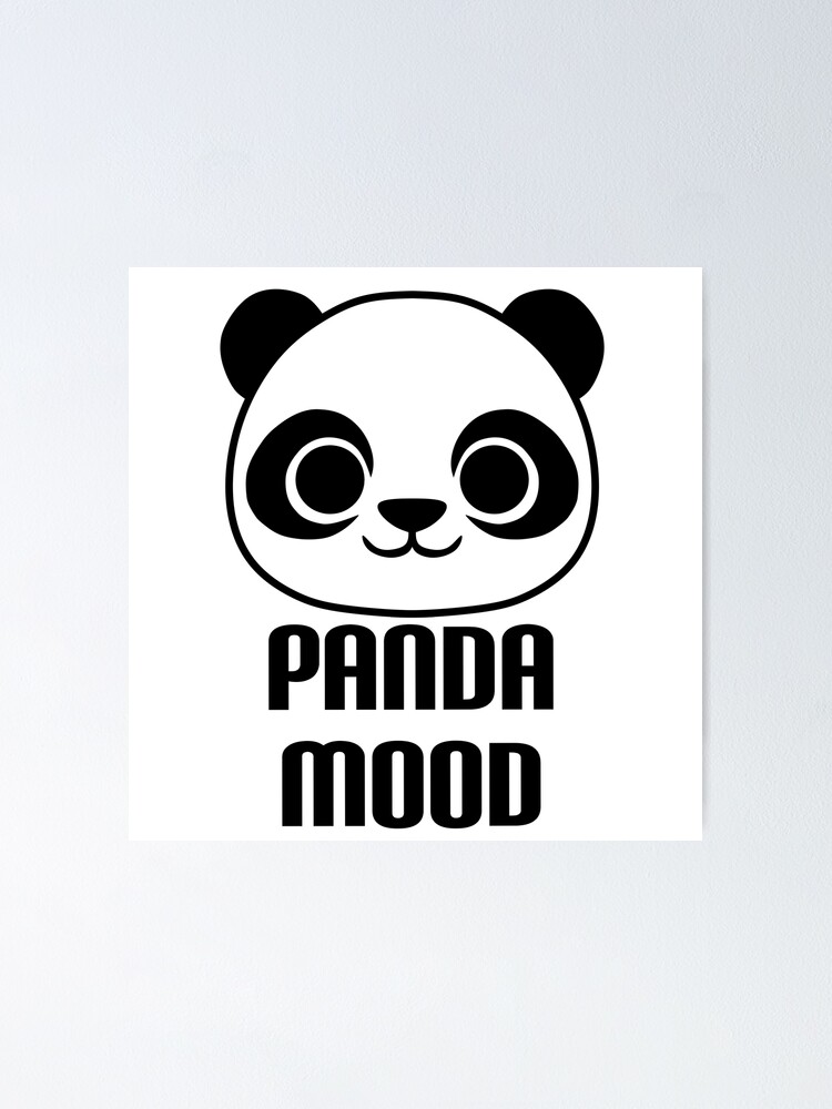 "Panda Mood : Cute Panda Illustration" Poster for Sale by EnzoVectorism ...