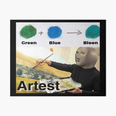 Lámina rígida «Verde + azul = Bleen Artest Meme - Ideas de regalos de ...