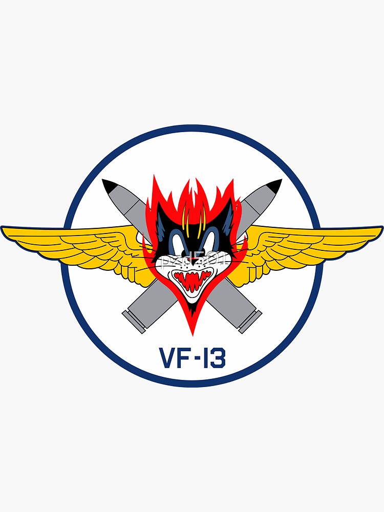 "USN VF-13 Fighter Squadron - Clean Style" Sticker for Sale by pzd501 ...