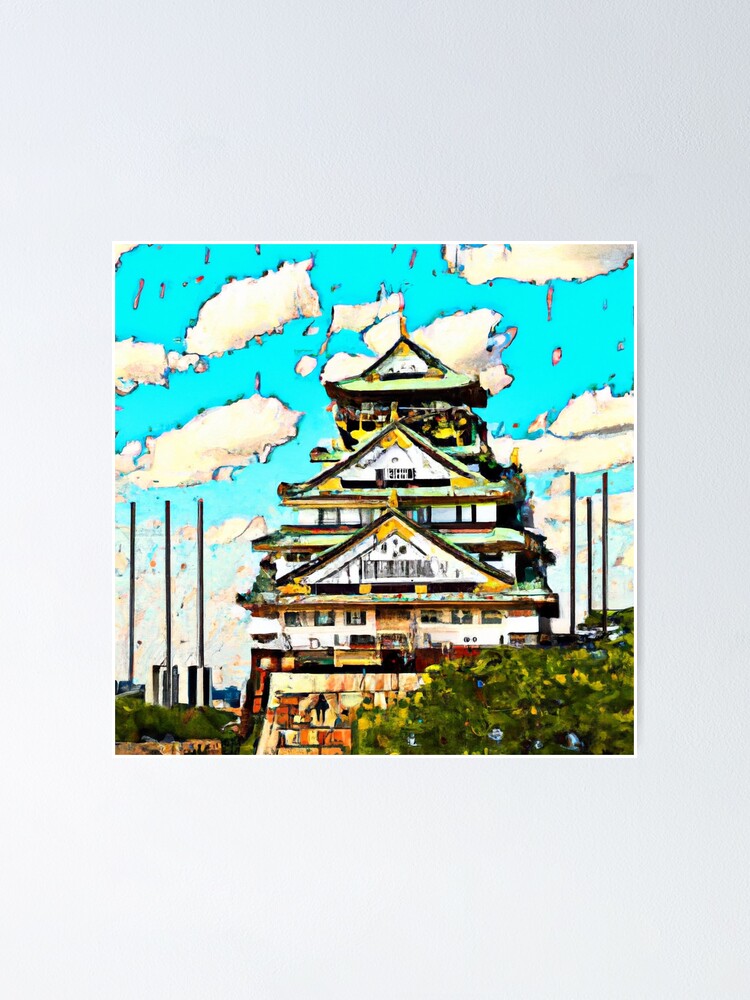 "Osaka Castle, Ukiyo-e, Japanese" Poster for Sale by wall-art-stores ...