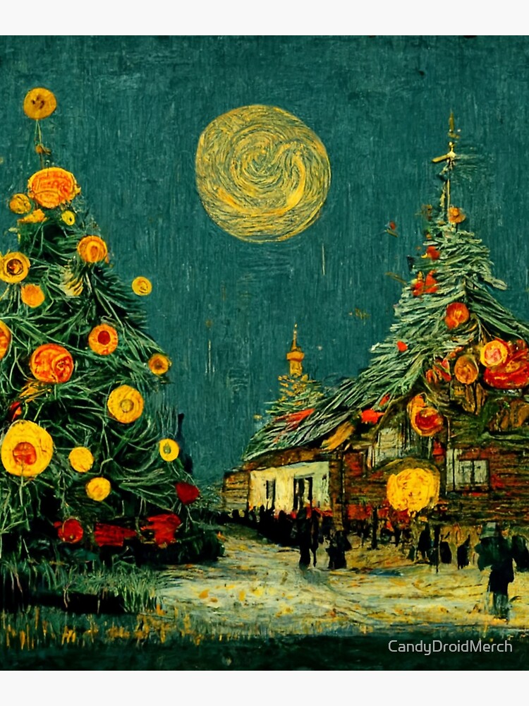 "Van Gogh Christmas Painting Starry Night Remake" Poster for Sale by ...