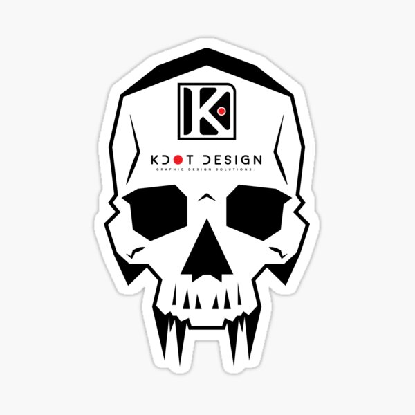 "Kdot Skull V2" Sticker by KdotDesign | Redbubble