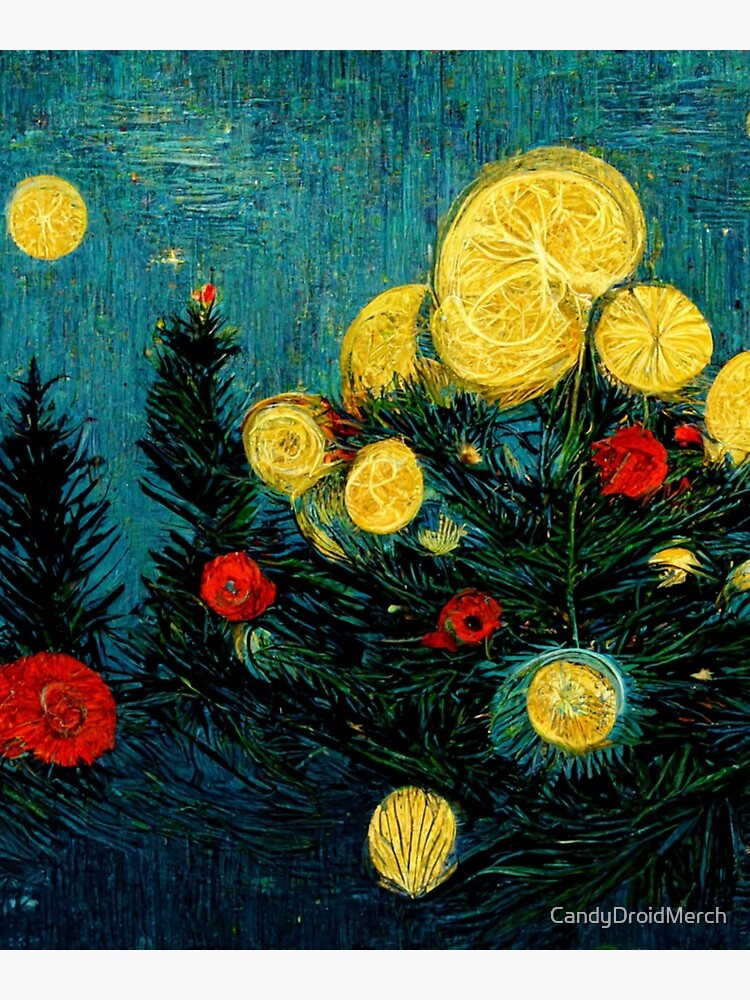 "Van Gogh Christmas Painting Starry Night Remake" Poster for Sale by ...