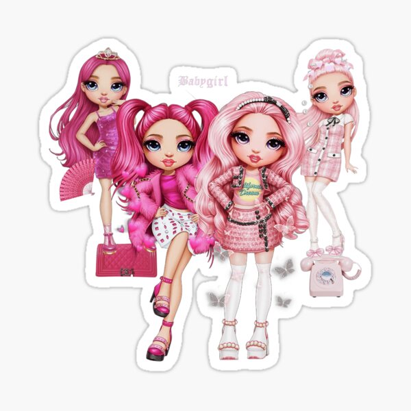 "RH PINK GIRLS" Sticker for Sale by ARTRAVESHOP | Redbubble