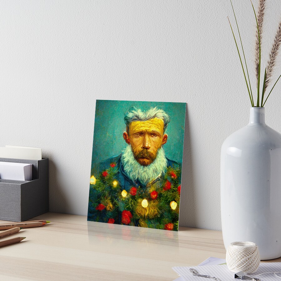 "Van Gogh Christmas Painting Starry Night Remake" Art Board Print for ...