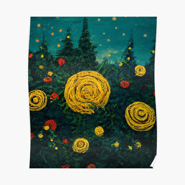 "Van Gogh Christmas Painting Starry Night Remake" Poster for Sale by ...